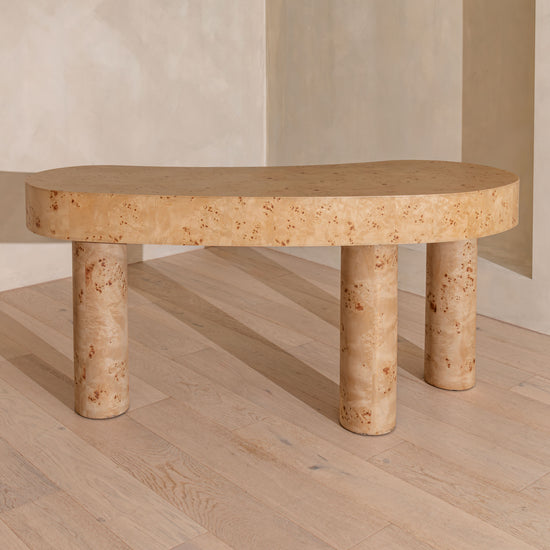 Chadstone Desk | 165cm Wide, Light Burl – Burbeck At Home