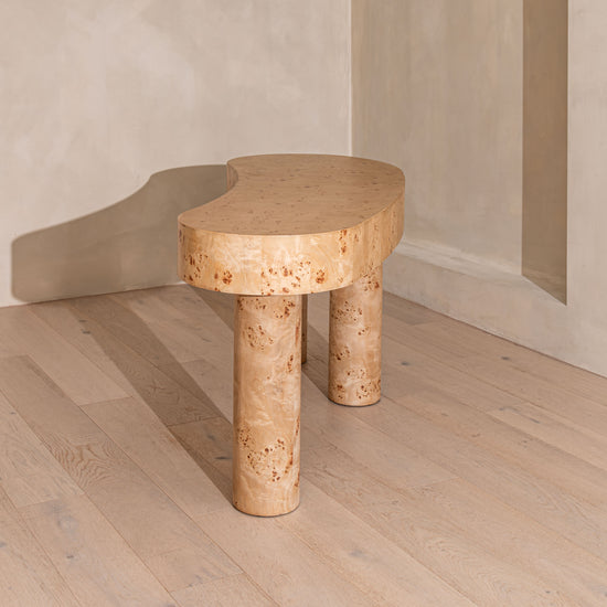 Chadstone Desk | 165cm Wide, Light Burl – Burbeck At Home