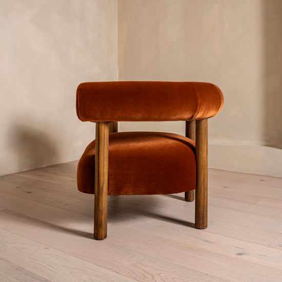 Arden Feature Chair | Burnt Orange Velvet – Burbeck At Home